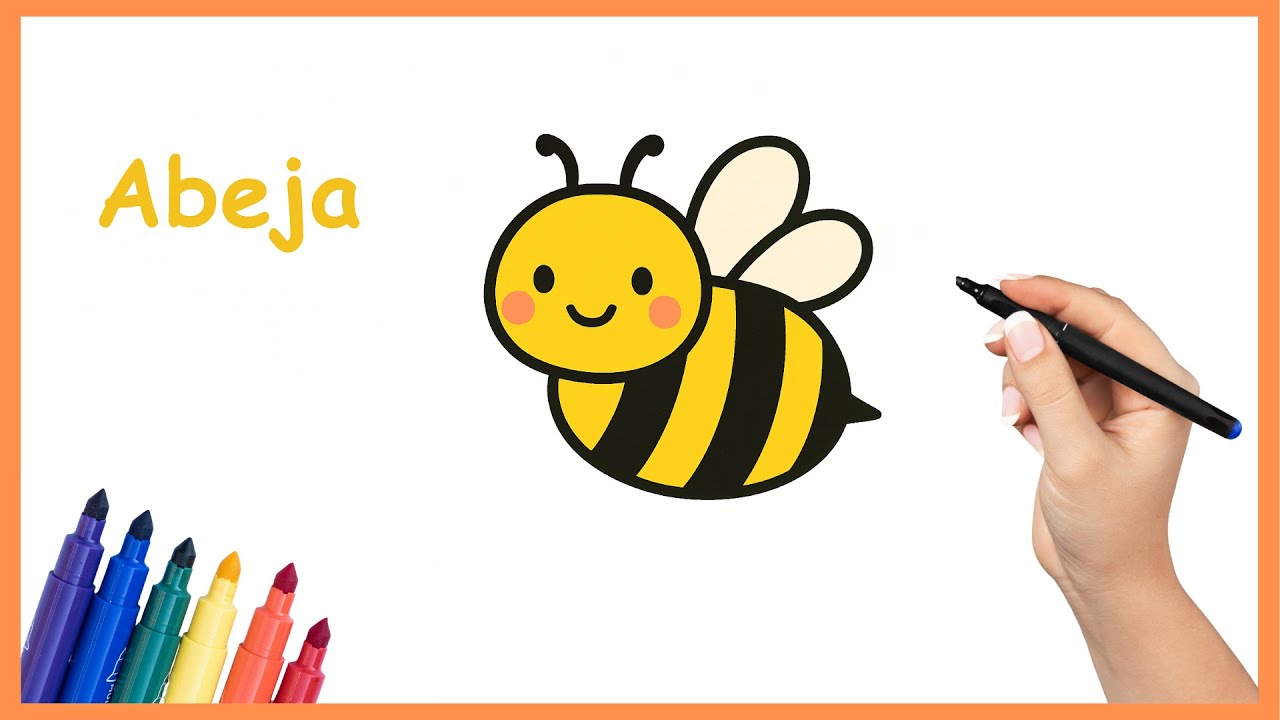 Cómo dibujar una abeja paso a paso - YouTube