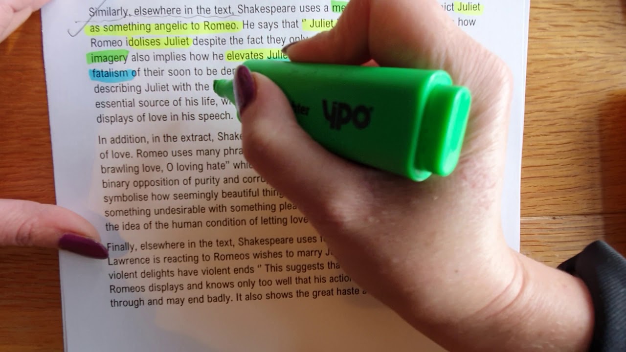 English Literature GCSE - Romeo & Juliet Live marking Grade 8 - 9 - YouTube