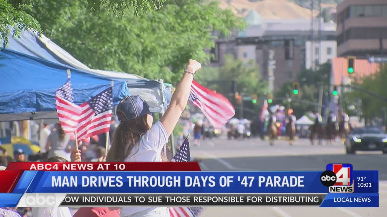 Man Drives Through Days Of '47 Parade - YouTube