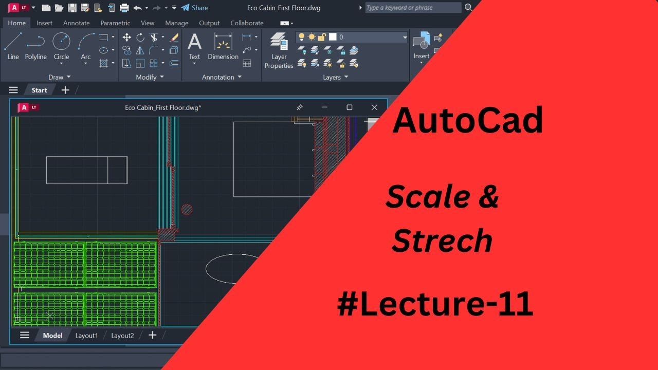 Tutorial #11 | Scale & Strech Command used in AUTOCAD | Learn Complete ...