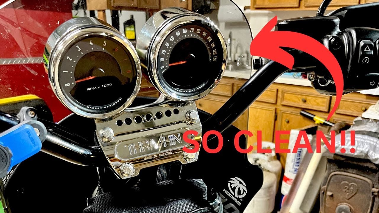 SPEED-KINGS DUAL GAUGE RELOCATION install on the 2021 LOW RIDER S ...