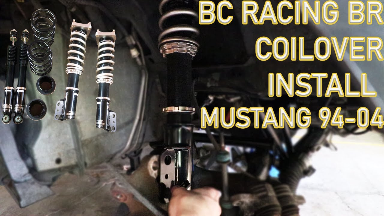 Mustang BC Racing BR Coilover install (94-04) - YouTube