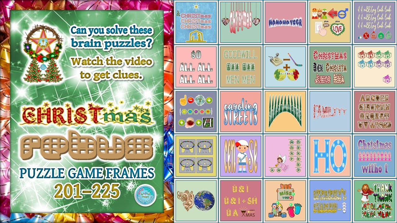 CHRISTmas Rebus Puzzle Party Game Frames 201–225 - YouTube