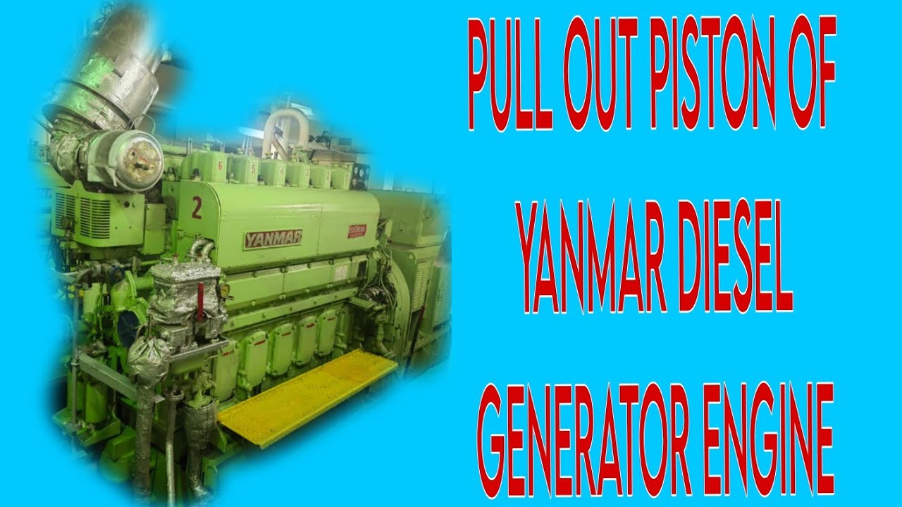 YANMAR DIESEL GENERATOR OVERHAUL PULL OUT PISTON - YouTube
