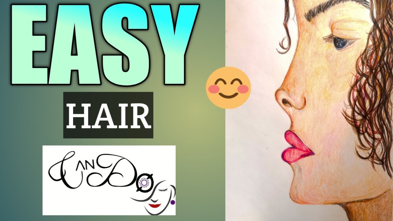 How To Draw Hair On A Face Step By Step For Beginners | Easy Face ...