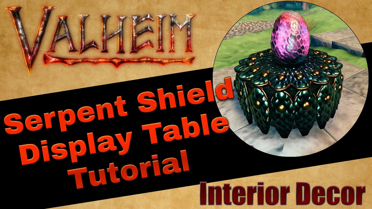 Valheim Interior Decorating Idea - Serpent Shield Table Tutorial - YouTube