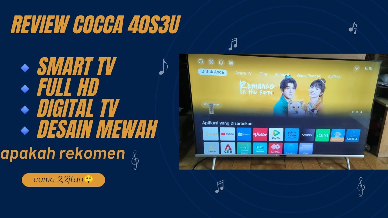 COCCA 40INC 40S3U SMART TV REVIEW - YouTube