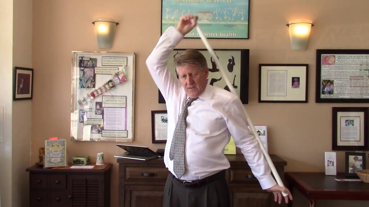 Stick Exercises for Tech Neck, Upper Back, Shoulder Pain - Part 2 - YouTube