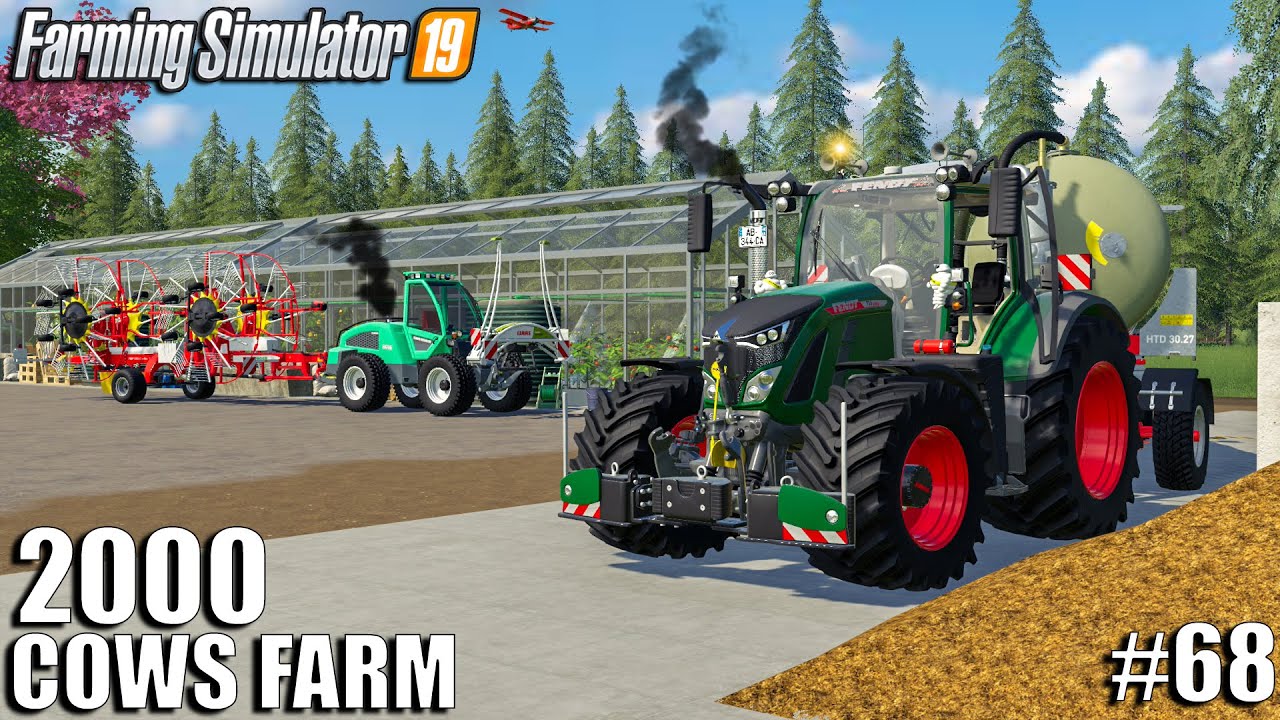 Spreading SLURRY and collecting GRASS | 2000 Cows Farm | Farming ...