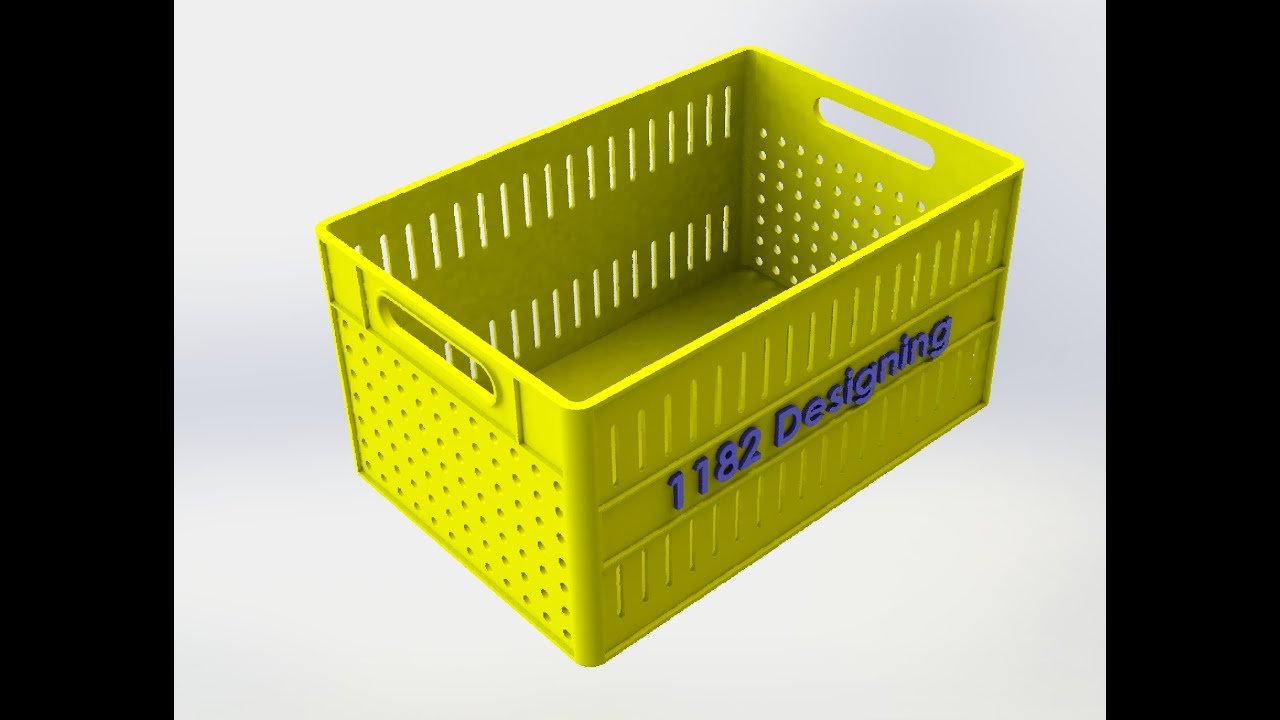 HOW TO DESIGN PLASTIC CRATES IN SOLIDWORKS. - YouTube