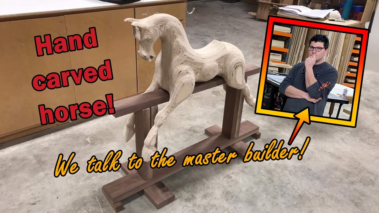 Handmade wooden rocking horse - YouTube