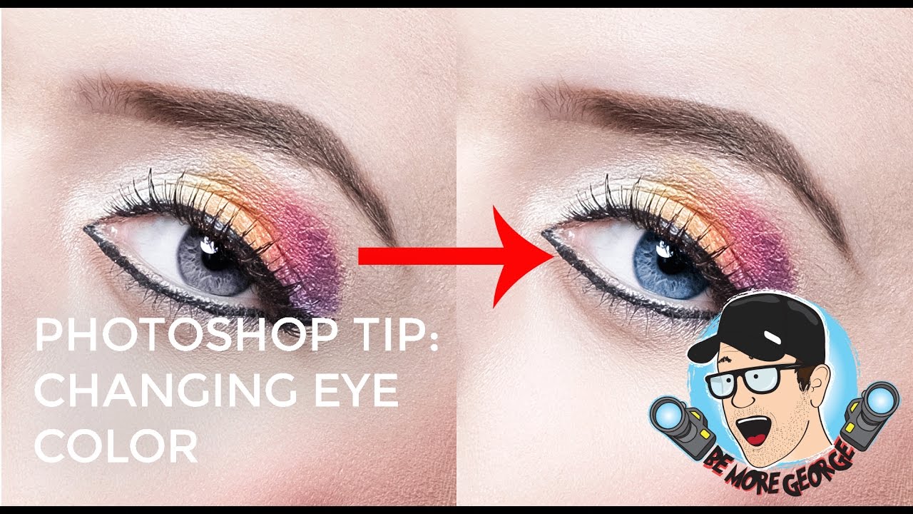 PHOTOSHOP QUICK TIP: Changing Eye Color (Colour) in Photoshop - YouTube