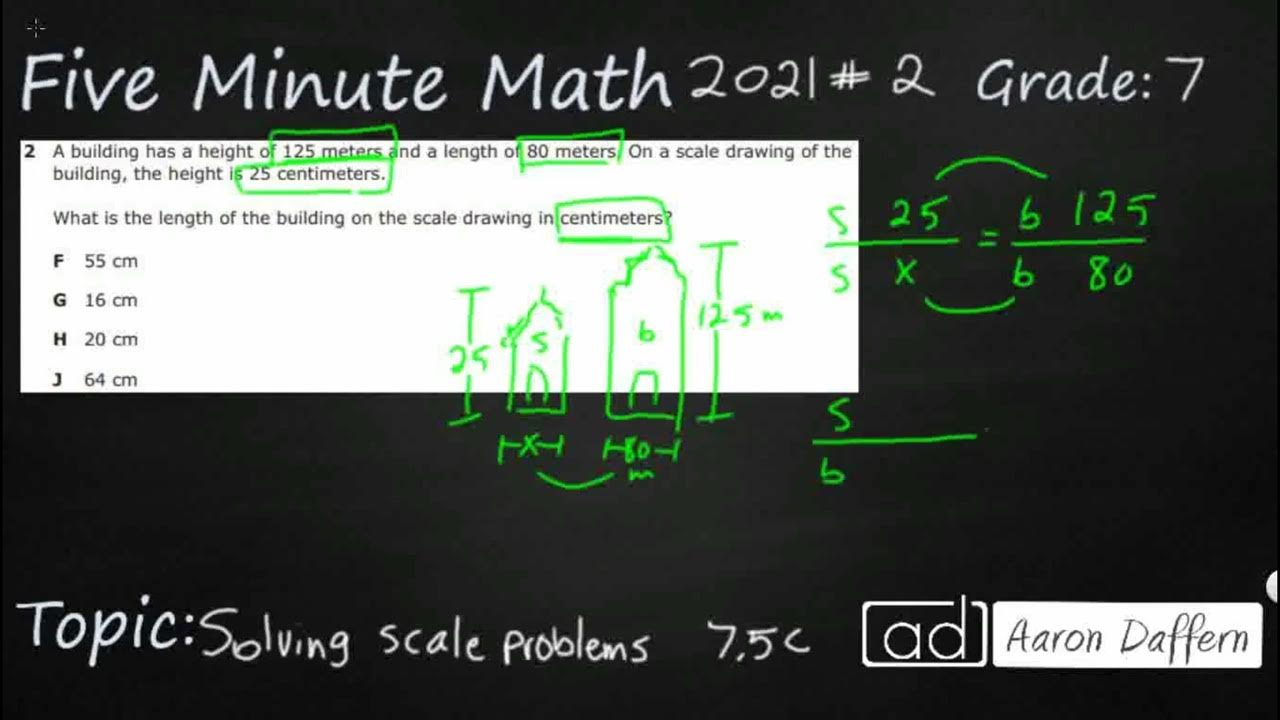 7th Grade STAAR Practice Solving Scale Problems (7.5C - #10) - YouTube