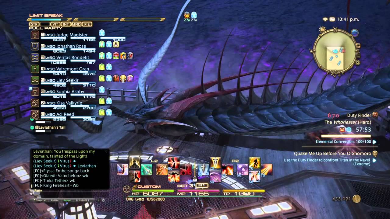 FINAL FANTASY XIV: A Realm Reborn leviathan fight - YouTube