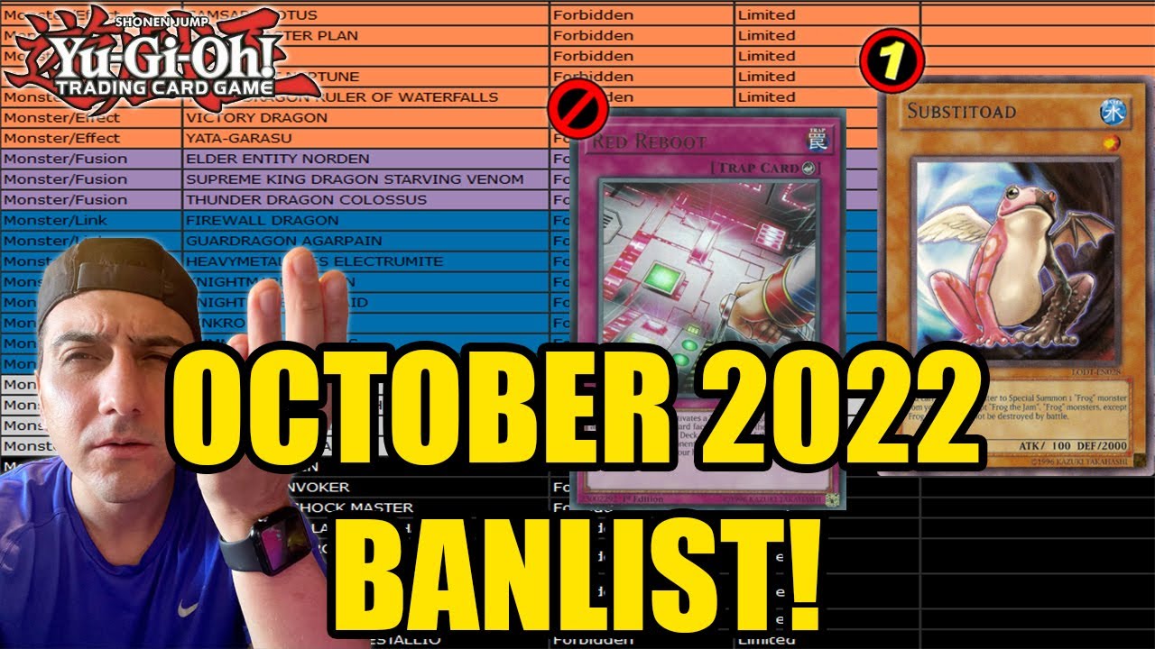 WE WAITED HOW LONG FOR THIS??? Yu-Gi-Oh! OFFICIAL OCTOBER 2022 BANLIST ...