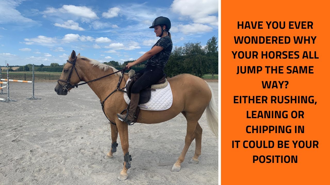 How your position into the jump affects the way the horse goes. - YouTube