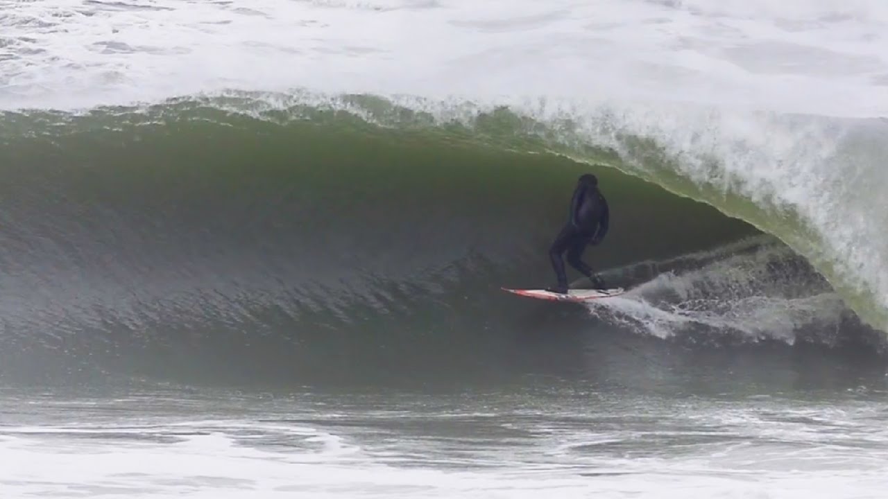 Surfing Hurricane Jonas - HD - YouTube