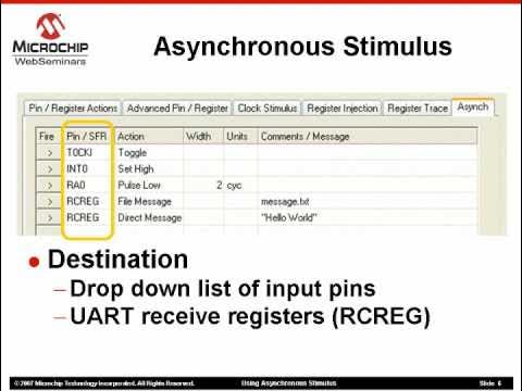 Using Asynchronous Stimulus with the MPLAB Simulator - YouTube