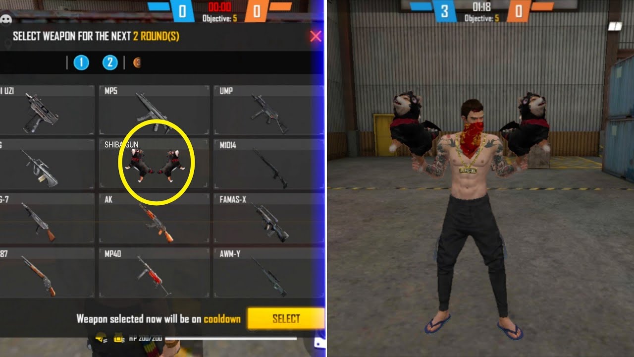 Lone Wolf Mode Shiba Gun Enter Trick | Free Fire New Tricks 2022 - YouTube