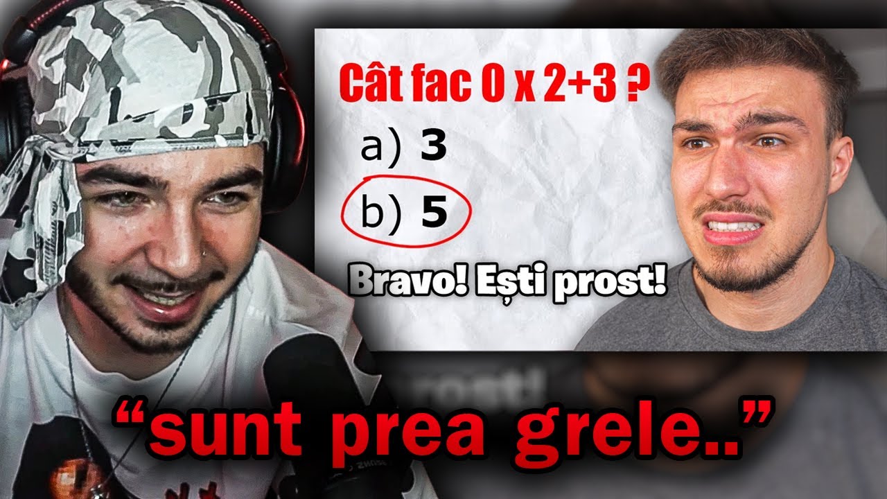 TheRealRed reactioneaza la SNIK AM FĂCUT UN TEST DE DEȘTEPTĂCIUNE ...