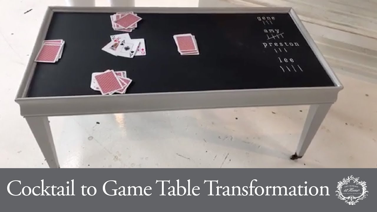 Transform a Boring Cocktail Table into a Family Game Table! - YouTube