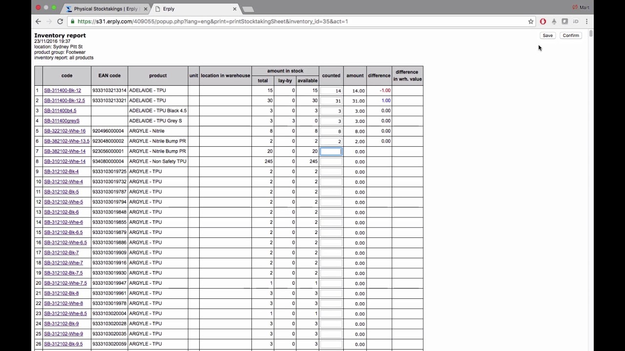 ERPLY Tutorials - Physical Stocktaking - YouTube