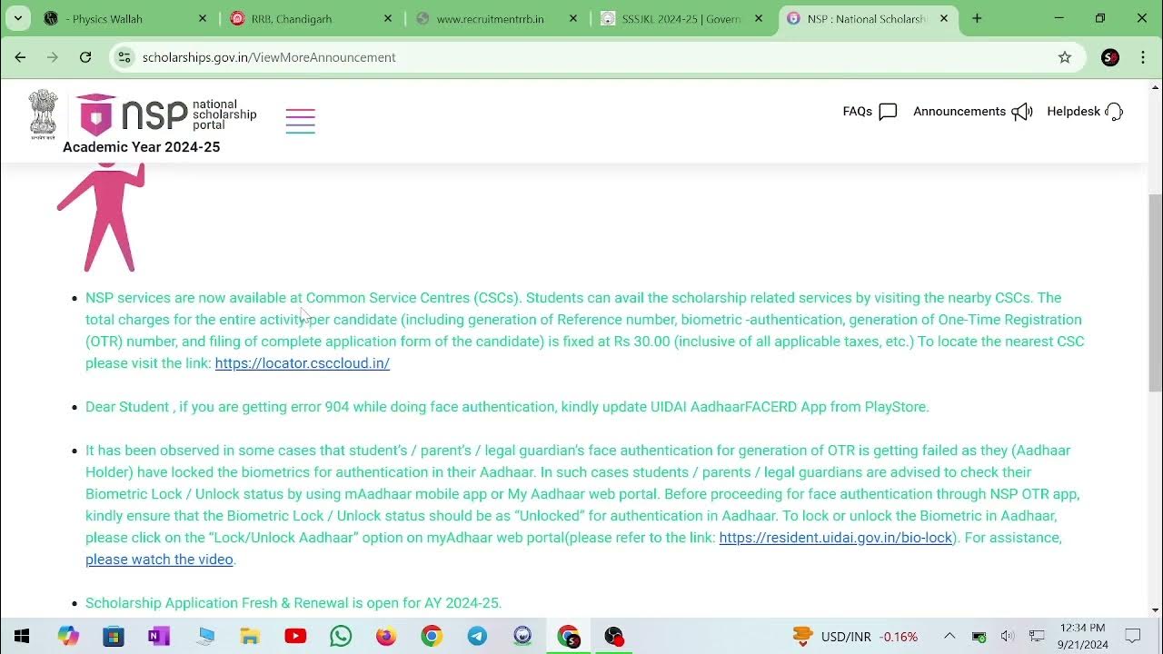 OTR Registration on NSP Compulsory For All PMSSS Selected students - YouTube
