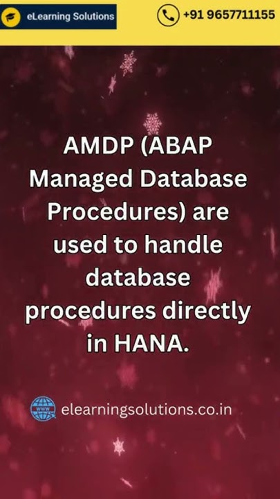 What’s AMDP in SAP HANA Let’s Break It Down! - YouTube