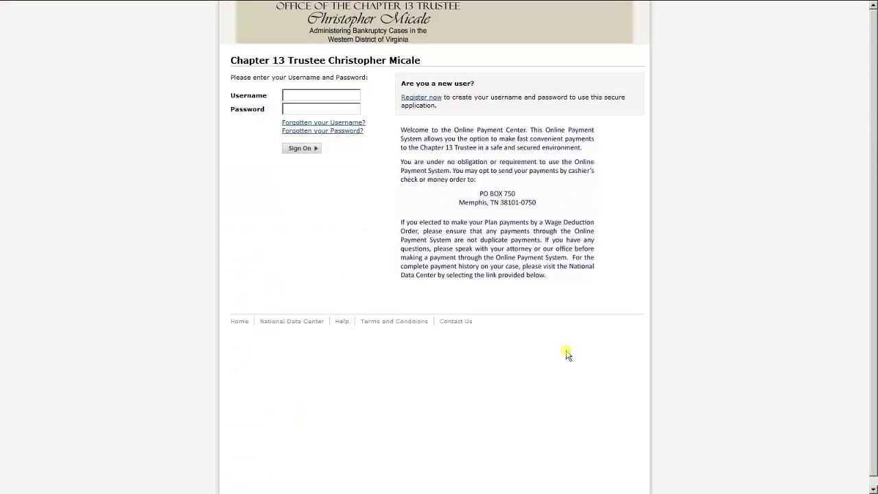Bankruptcy Chapter 13 Trustee