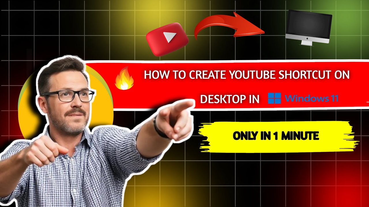 how to create a youtube shortcut on desktop screen in windows 11 #tech ...