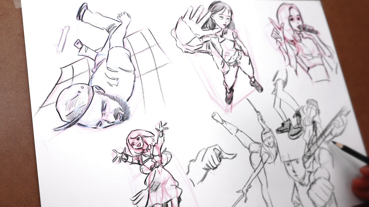 Drawing Practice Dramatic Pose - YouTube