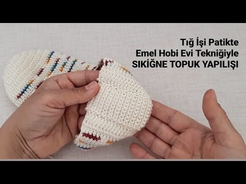 Tığ İşi Patikte SIKİĞNE TOPUK Yapılışı 🌾🌱 Crocheting Slippers DIY Free Pattern