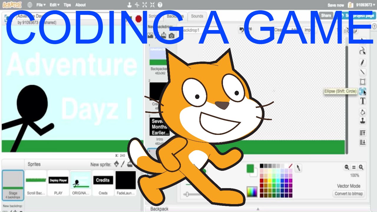 Coding a Game | Adventure Days I | Scratch - YouTube