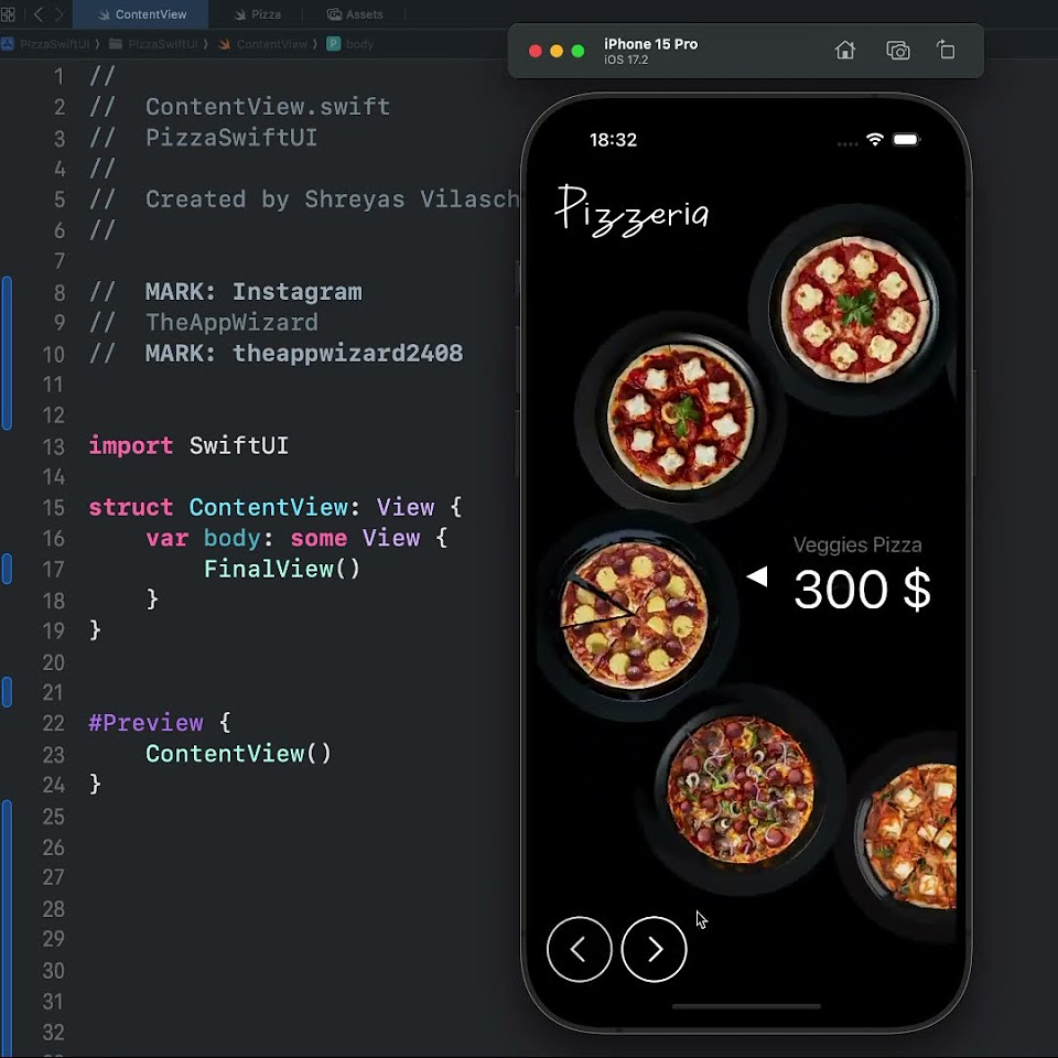 Check Out Swiftui Project 🍕🚀 Youtube