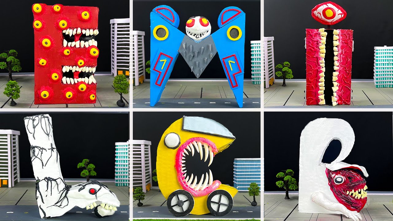 😱 All Monster Trevor Henderson Scariest in ALPHABET LORE with Craft Diy ...