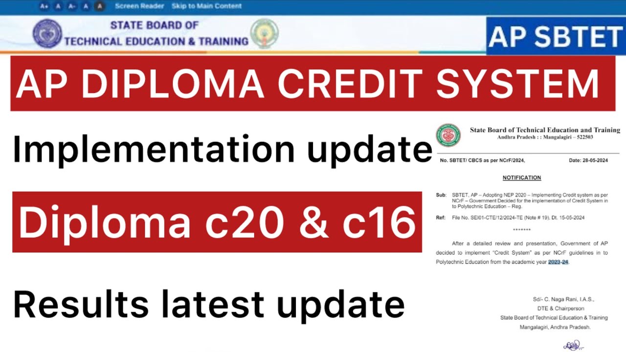 AP DIPLOMA CREDIT SYSTEM IMPLEMENT | AP DIPLOMA C20 & C16 RESULTS ...