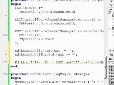 Delphi Labs: DataSnap XE - Callbacks - Part 3 of 3 - YouTube
