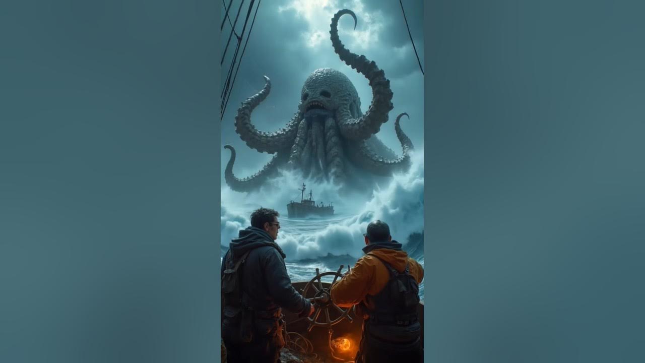 mythical kraken rising from the depths 🐙 #horror #lovecraft #scary #Discoverycamera - YouTube