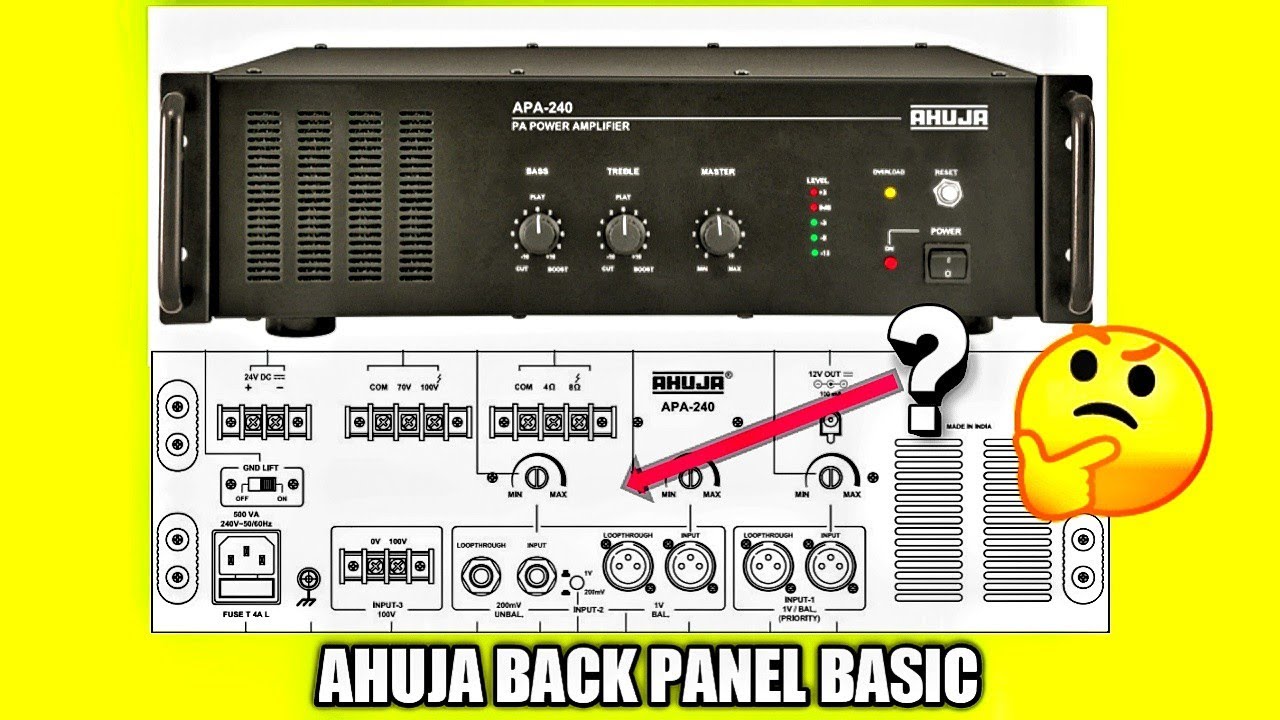 ahuja Apa - 240 pa power amplifier details and connection | amplifier ...
