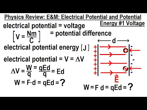 Physics Review: E&M: Electrical Potential and Potential Energy #1 ...