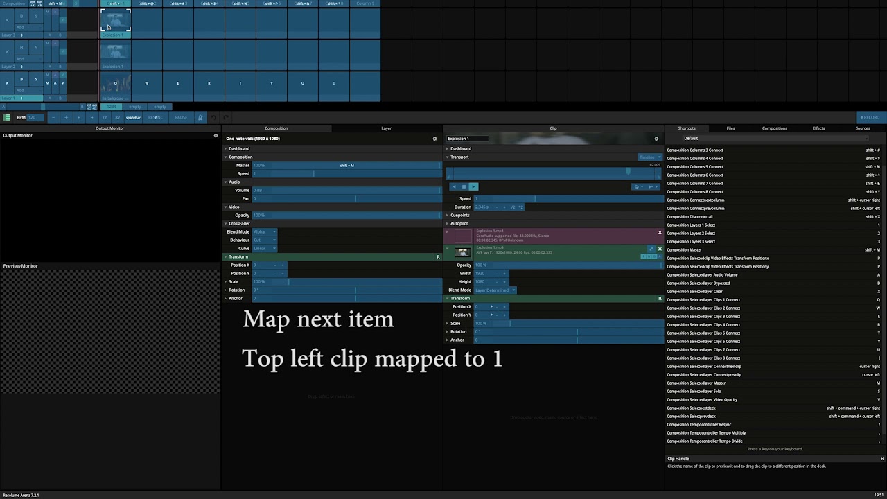 Resolume keyboard control - YouTube