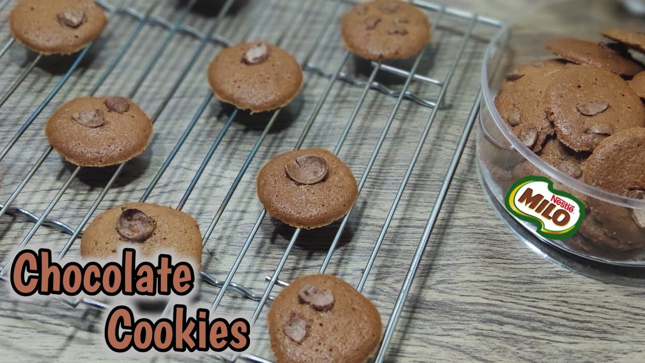 RESEP MILO CHOCOLATE COOKIES RENYAH DAN ENAK - Tutorial Lengkap - YouTube