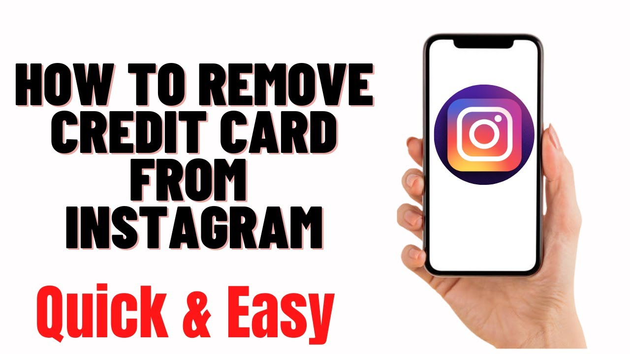 how to remove credit card from instagram - YouTube