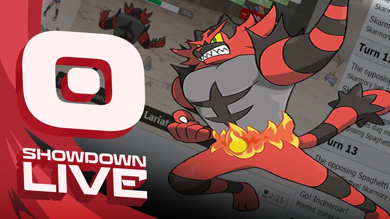 Pokemon Sun and Moon! Showdown Live: Enter Incineroar - Incineroar ...
