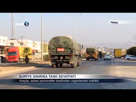 Hatay'da Suriye Sınırına Tank Sevkiyatı