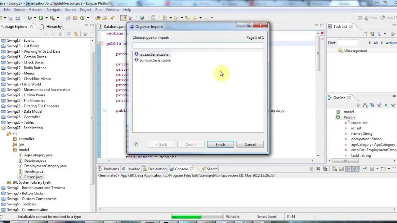 28 Serialization Saving Objects To Files Youtube