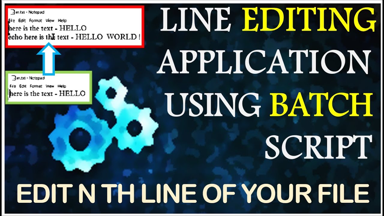 Edit Multiple Line Of Any File 📝 With Batch Script Application Code Is Given In The Description 1503