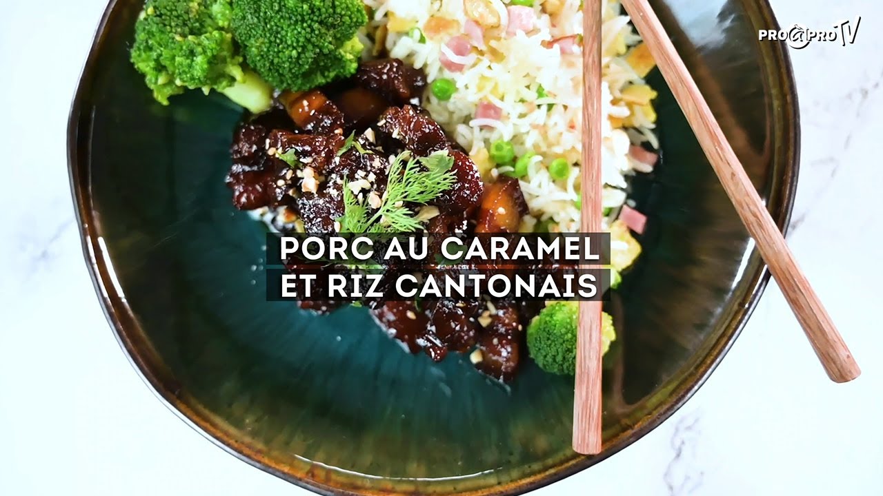 Recette porc au caramel et riz cantonais pour 4 personnes - Pro à Pro ...