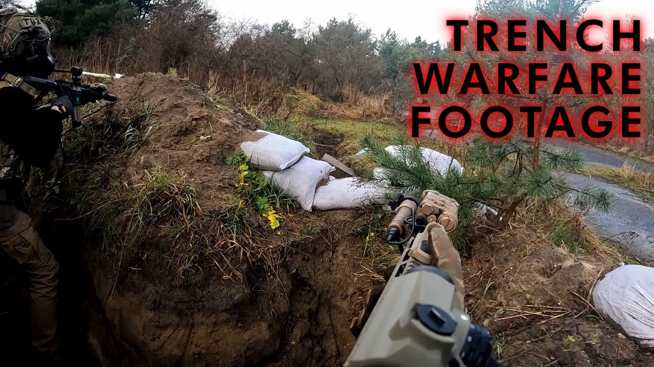 TRENCH WARFARE FOOTAGE | Real footage from airsoft war | Larping with ...