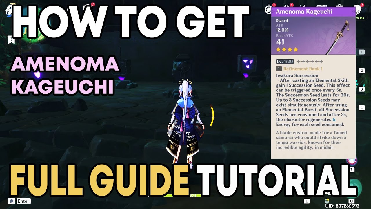 how to get inazuma sword Amenoma Genshin impact - YouTube